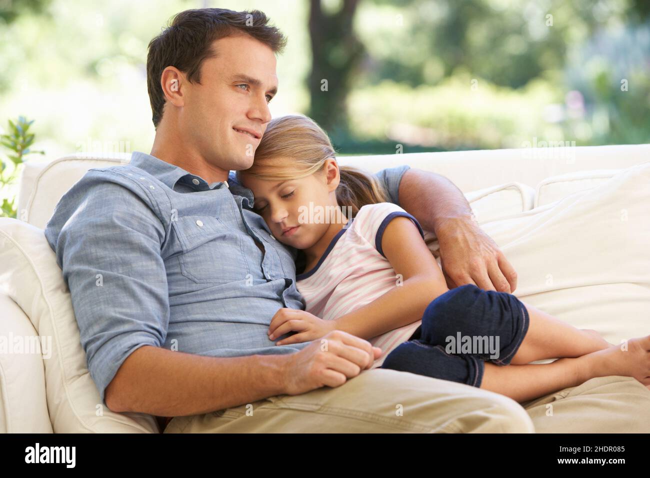 Child resting father's safe hi-res stock photography and images - Alamy