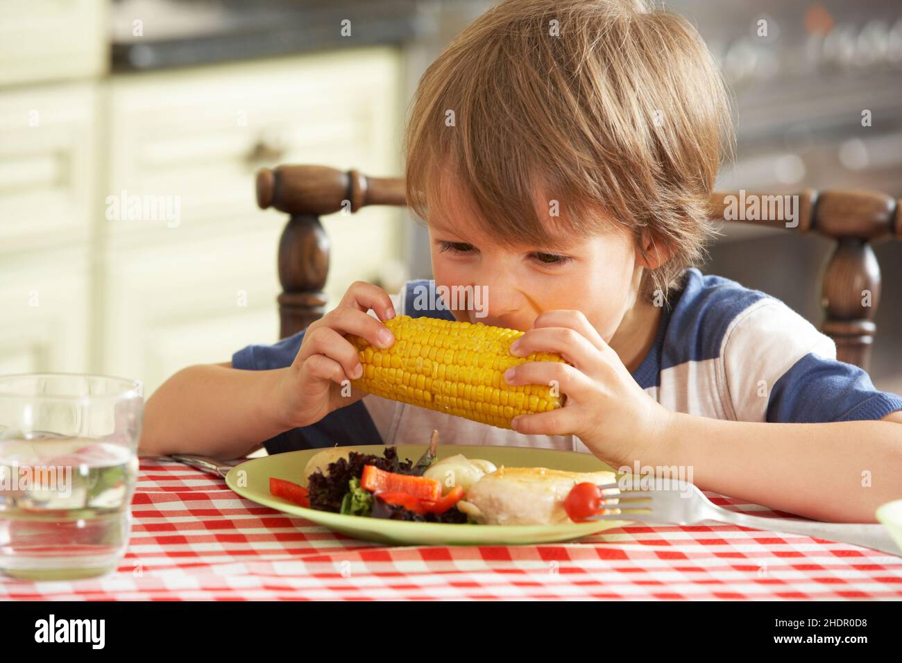 boy, eating, maize, boys, eat, corn crops Stock Photo - Alamy