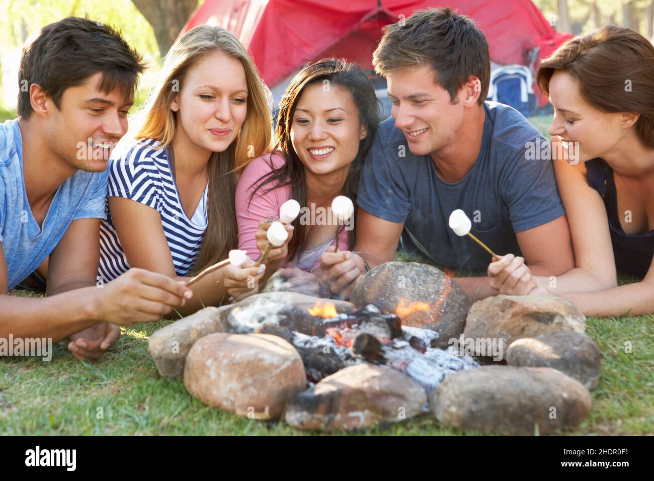 campfire, friends, marshmalow, campfires, friend, marshmalows Stock ...
