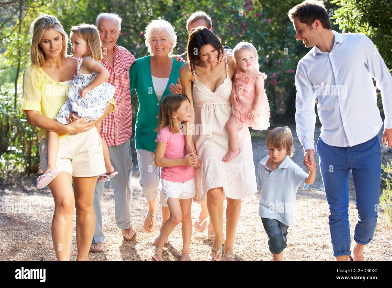 walk, extended family, family outing, walks, extended families Stock ...