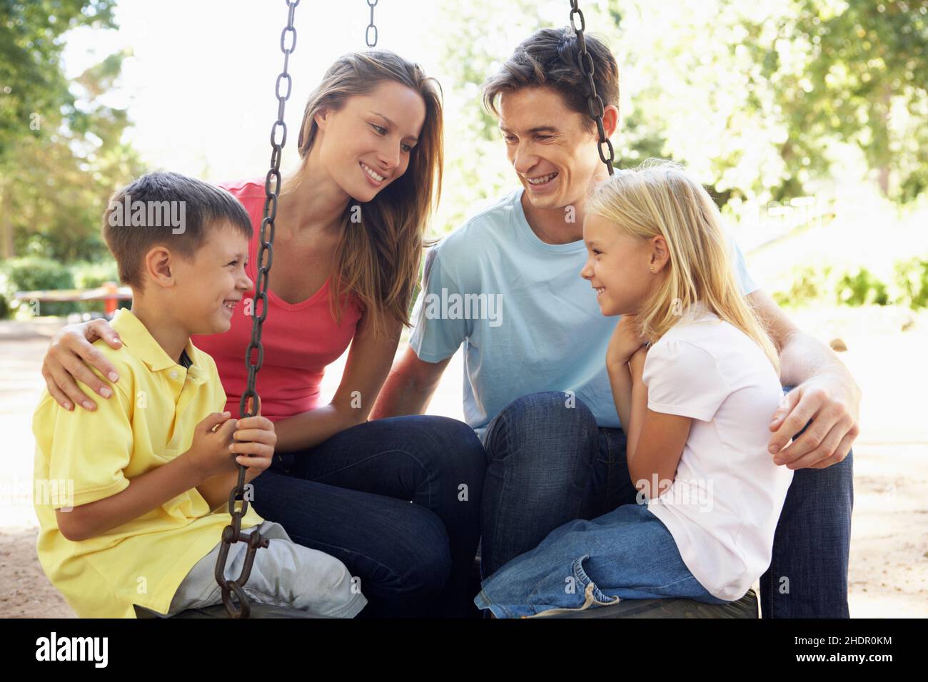 family, swing, playground, families, playgrounds Stock Photo - Alamy