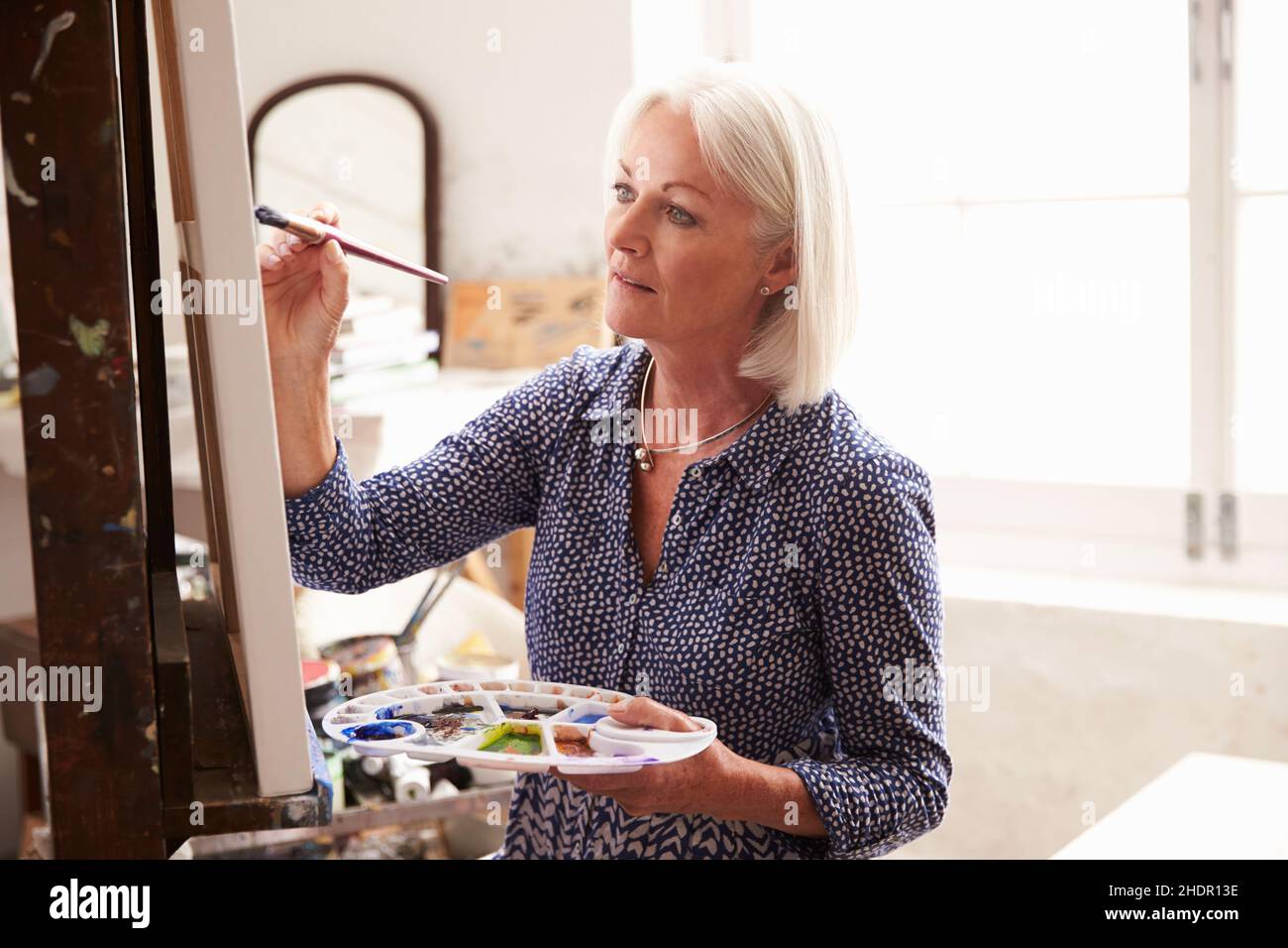 senior, painting, elderly, old, seniors, drawing Stock Photo - Alamy