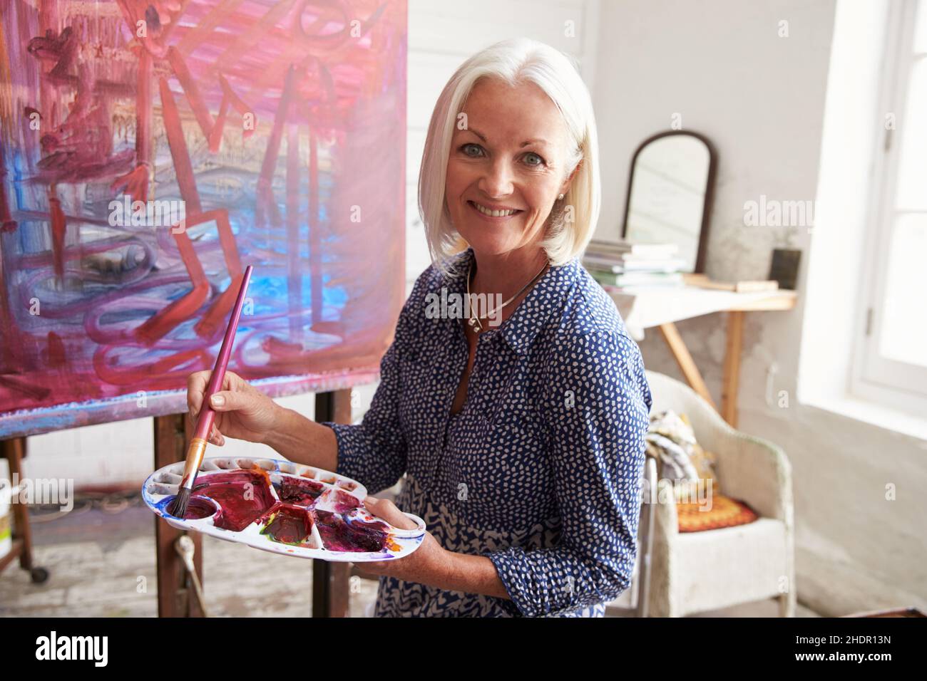 Abstract old lady painting hi-res stock photography and images - Alamy