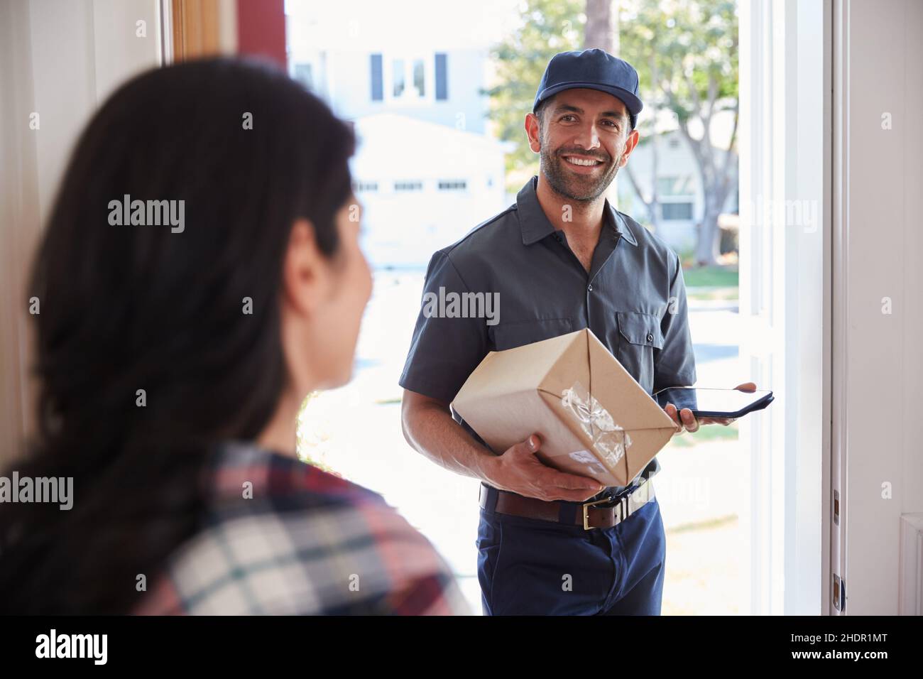 Standing woman receives hi-res stock photography and images - Alamy