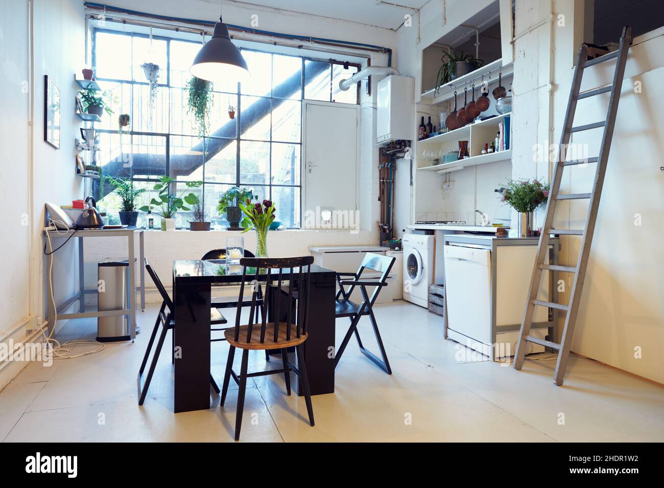 kitchen, loft apartment, kitchens, loft apartments Stock Photo - Alamy