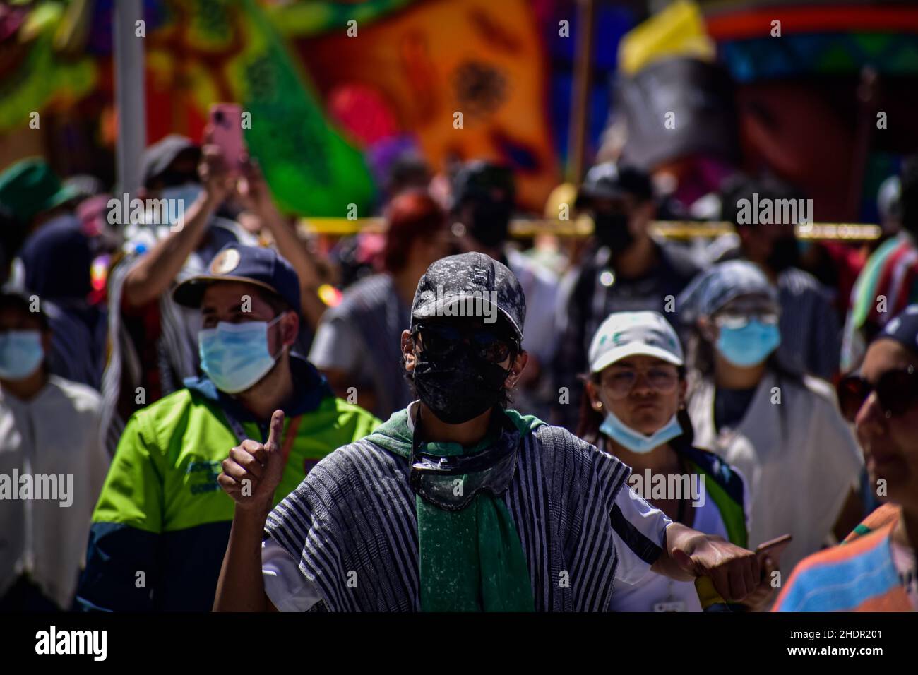 Pasto, Colombia. 06th Jan, 2022. People gather to see float cars ...