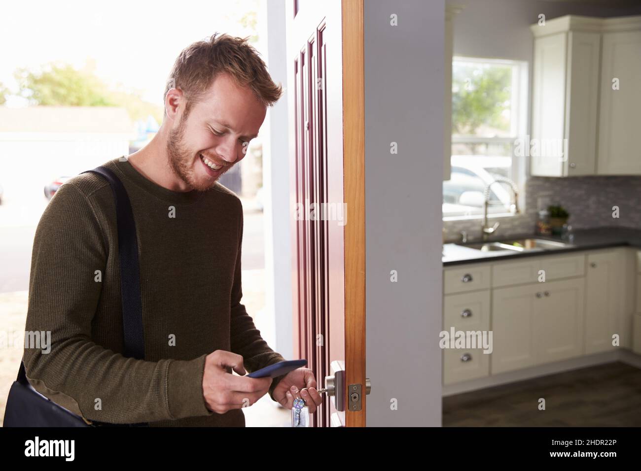 domestic life, front door, unlocking, at home, domestic lifes, living ...