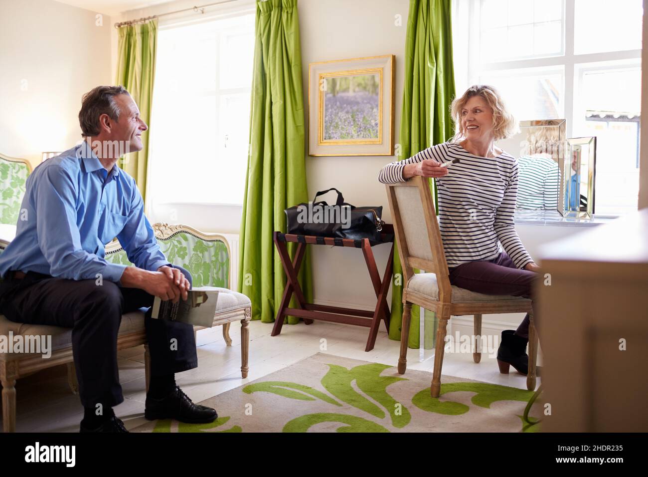 interview, couple, hotel room, interviews, couples, hotel rooms Stock ...