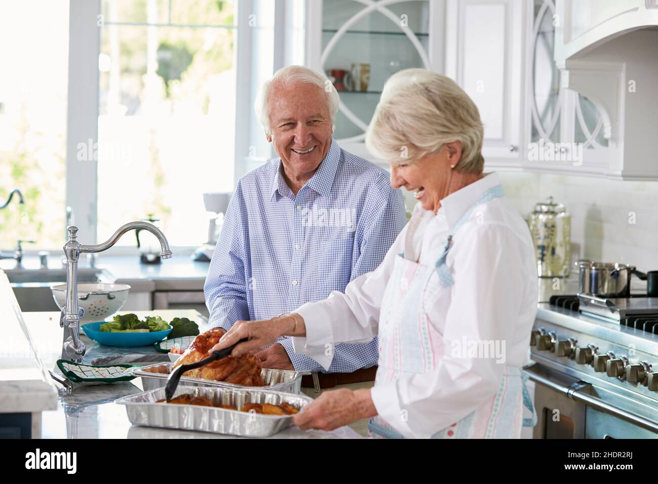cooking, lunch, older couple, to cook, lunch time, older couples Stock ...