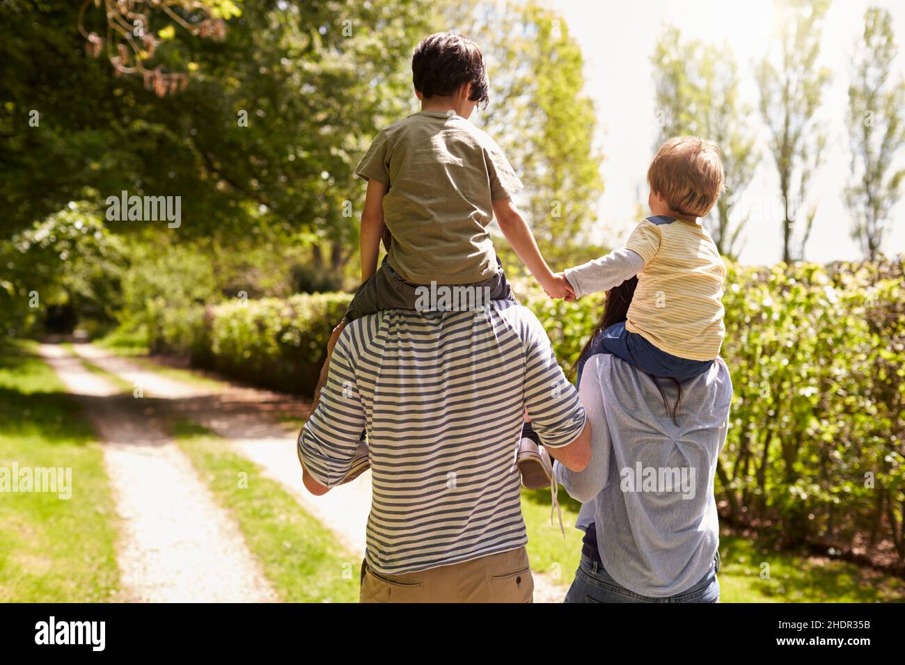 togetherness, piggyback, family outing, cohesions, piggybacks Stock ...