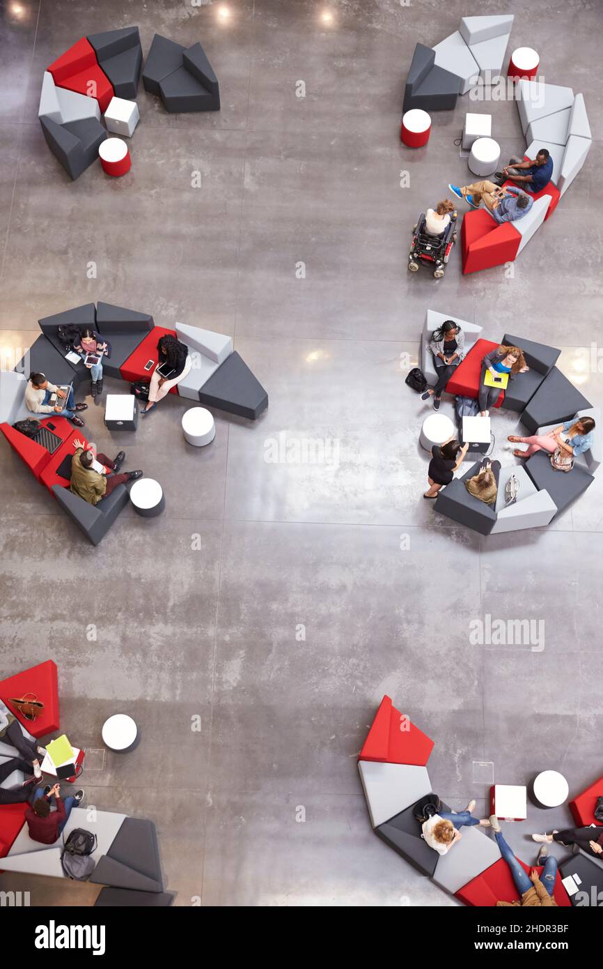 students, seating, foyer, student, foyers Stock Photo - Alamy