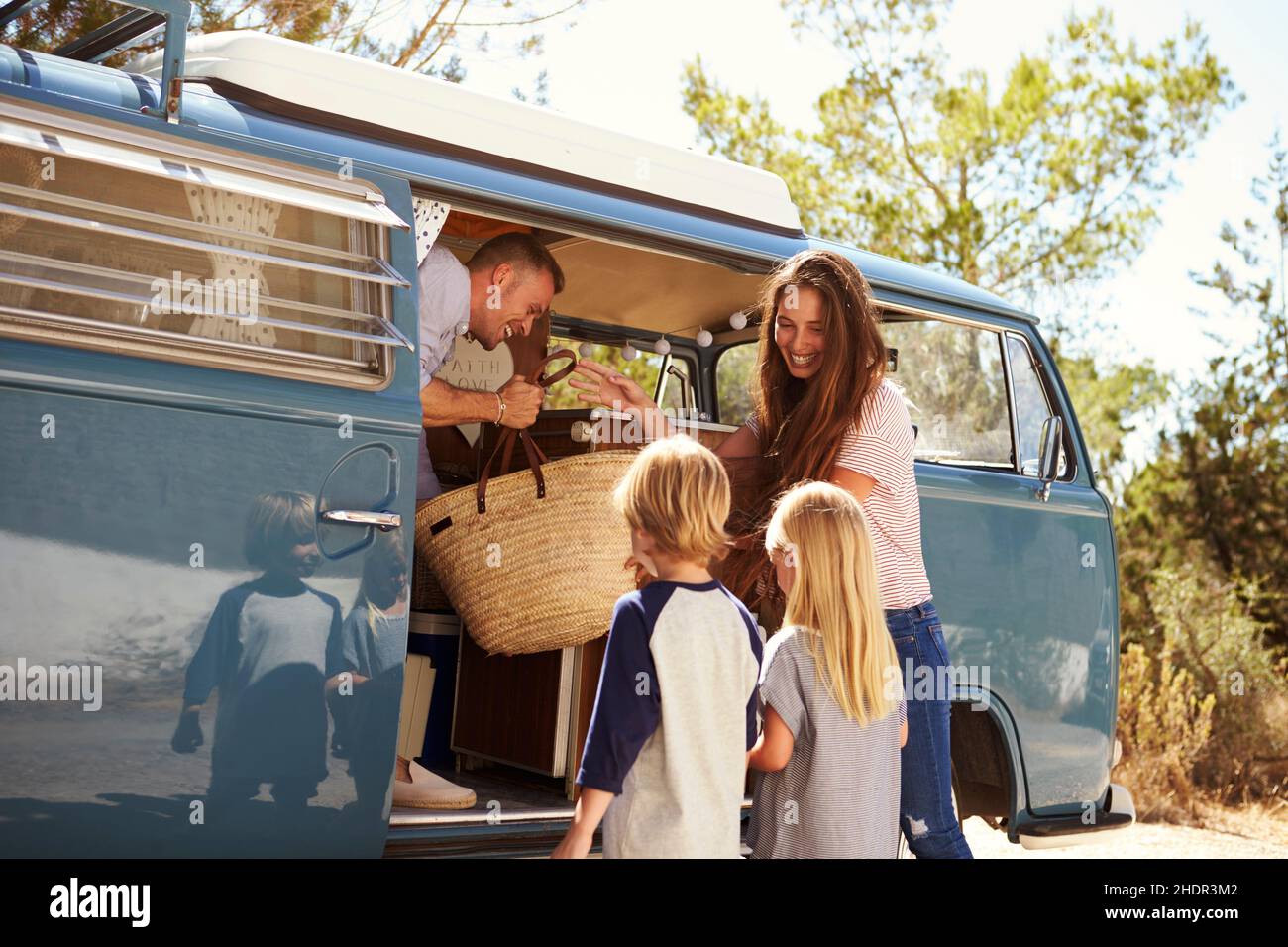 camping, family outing, camp, camper Stock Photo - Alamy