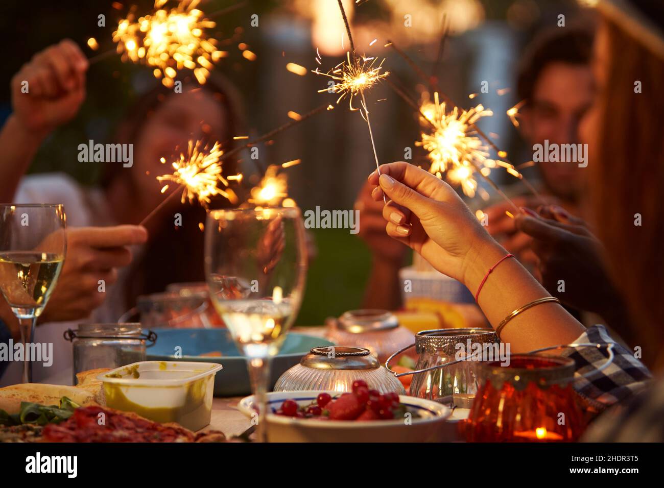sparklers, dinner, garden party, sparkler, dinners, garden parties ...