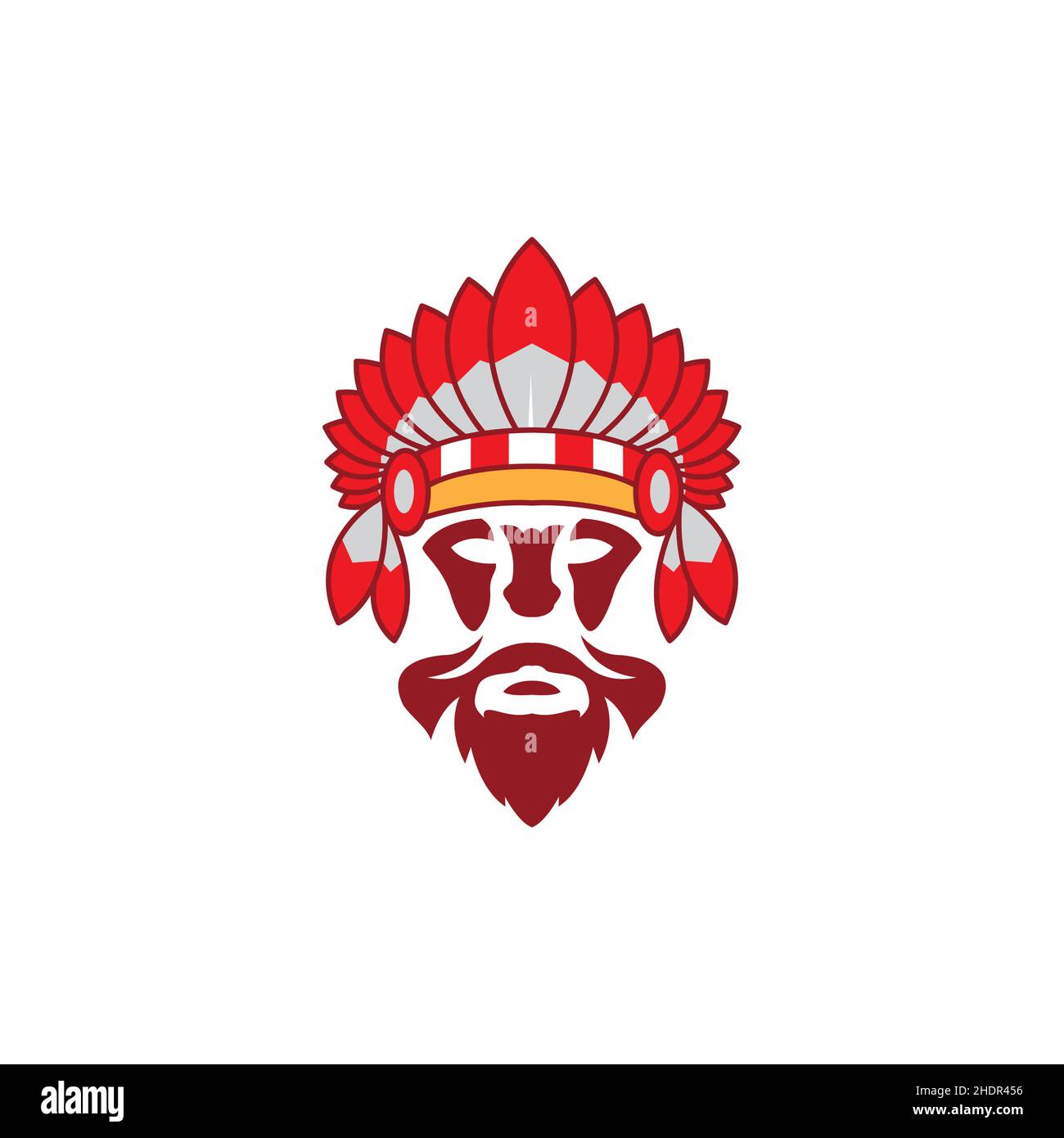 face old man with hat ethnic logo design vector graphic symbol icon ...
