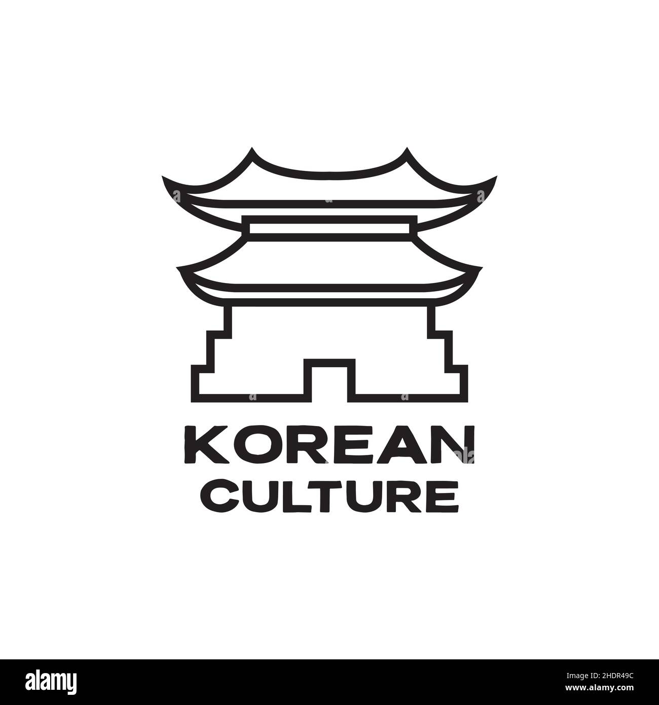 korean building gate culture logo design vector graphic symbol icon ...