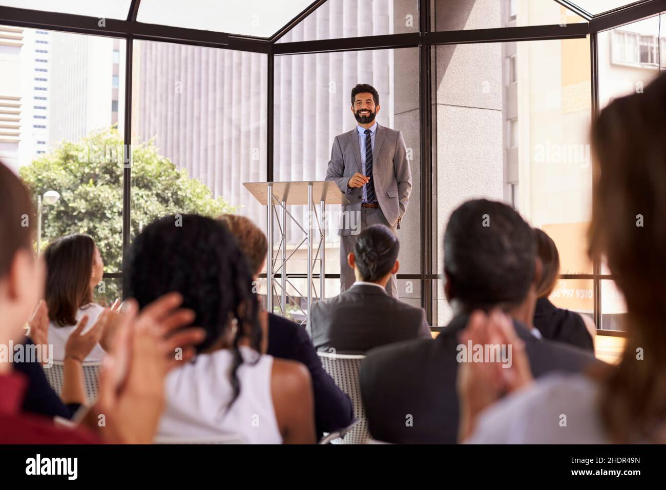 speech, applause, podium, speechs, applauses, podiums Stock Photo - Alamy