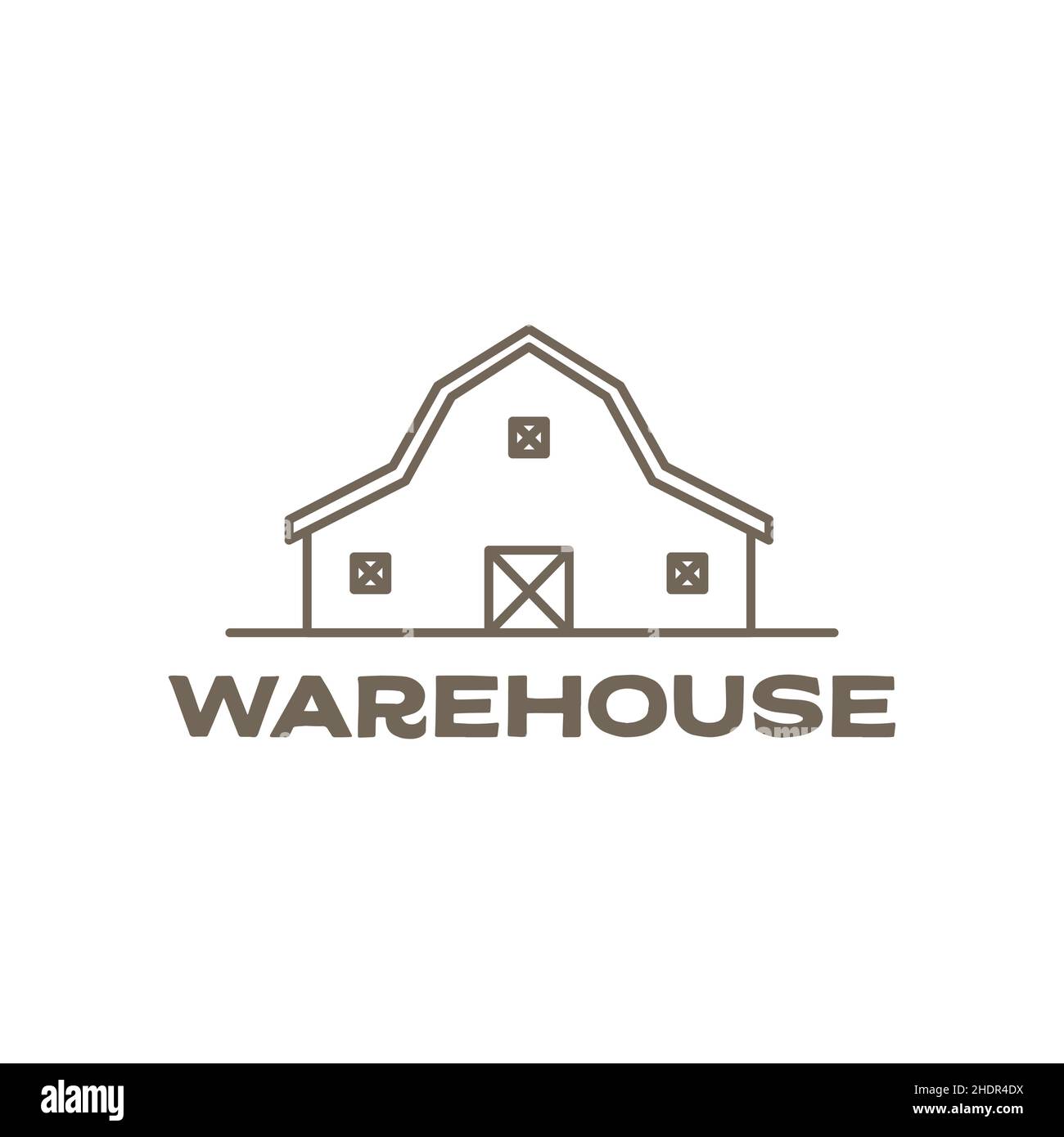 simple old warehouse wood logo design vector graphic symbol icon ...