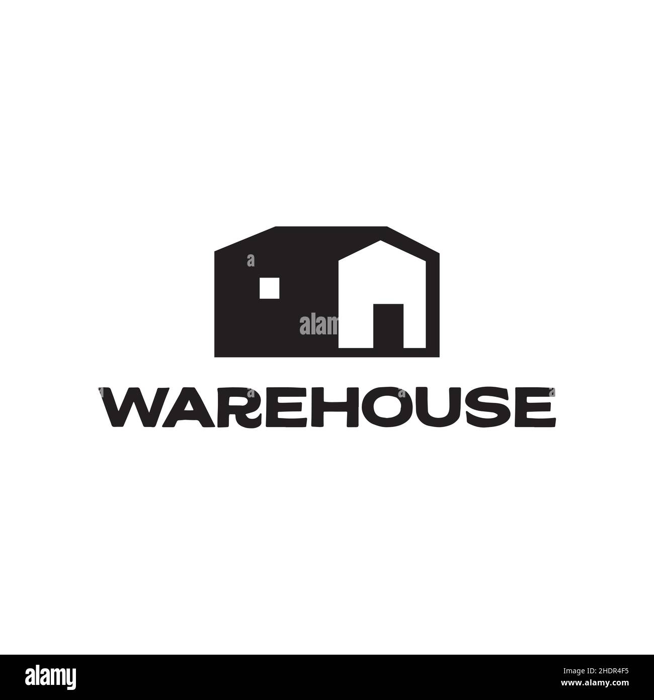 modern shape black garage warehouse logo design vector graphic symbol ...