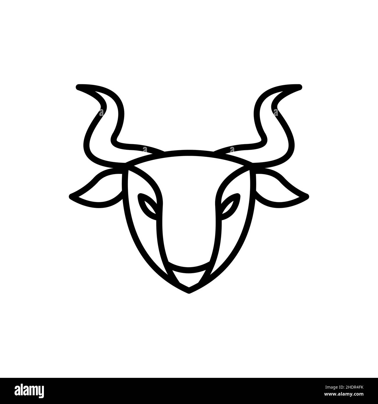 face unique line goat logo design vector graphic symbol icon ...