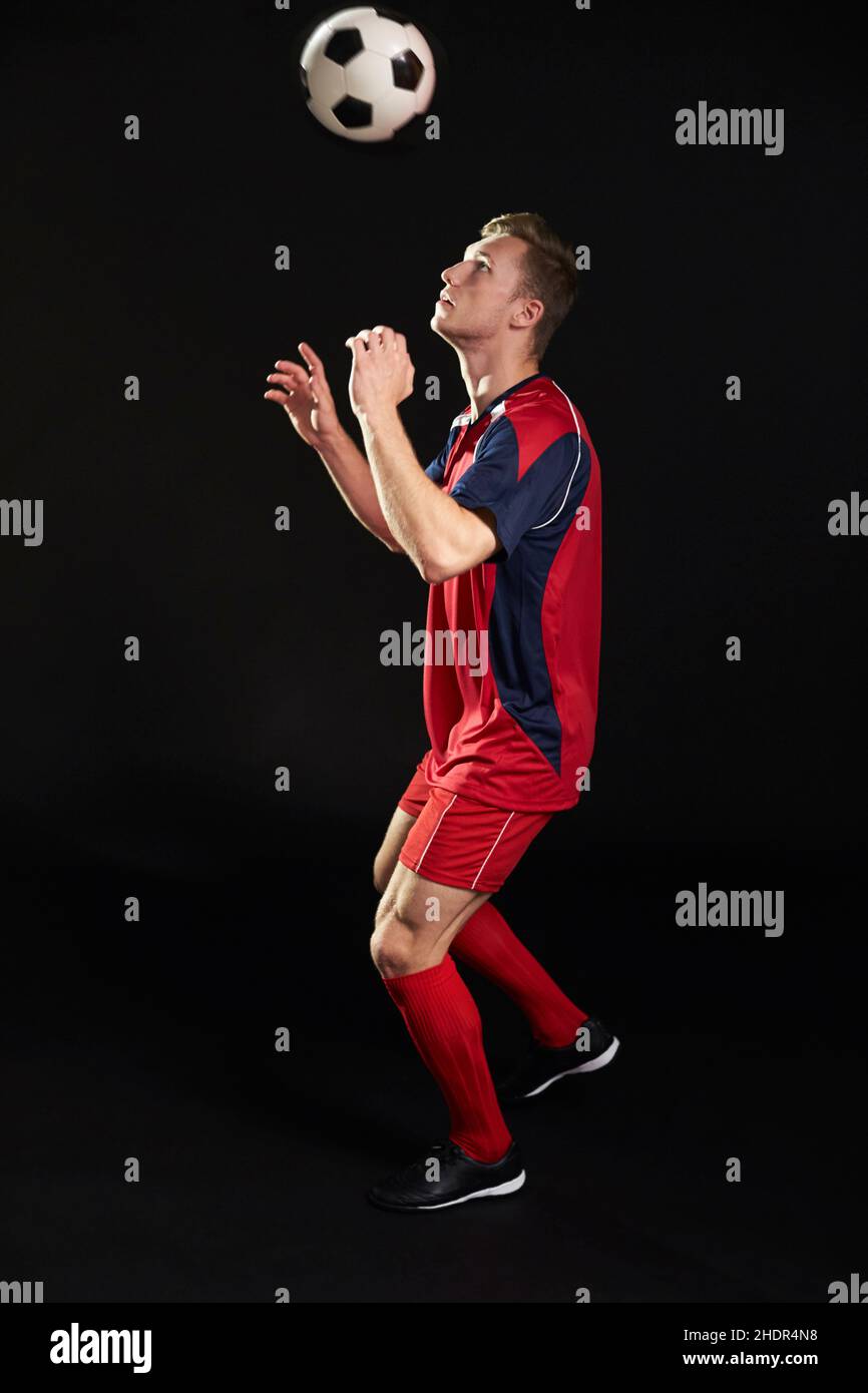 soccer, header, ball assumption, soccers, headers Stock Photo - Alamy