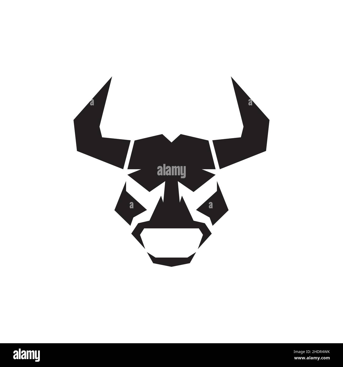 isolated modern face buffalo logo design vector graphic symbol icon ...