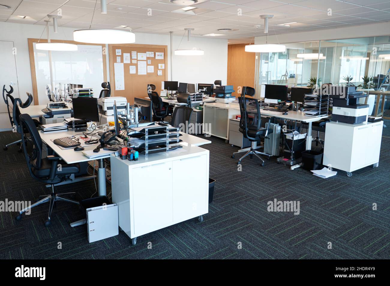 desk, workplace, open plan office, desks, workplaces, workstation ...