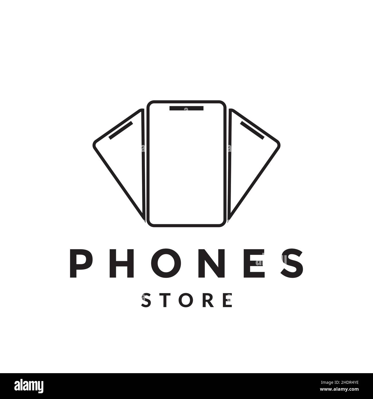 line smartphone tidy logo design vector graphic symbol icon ...