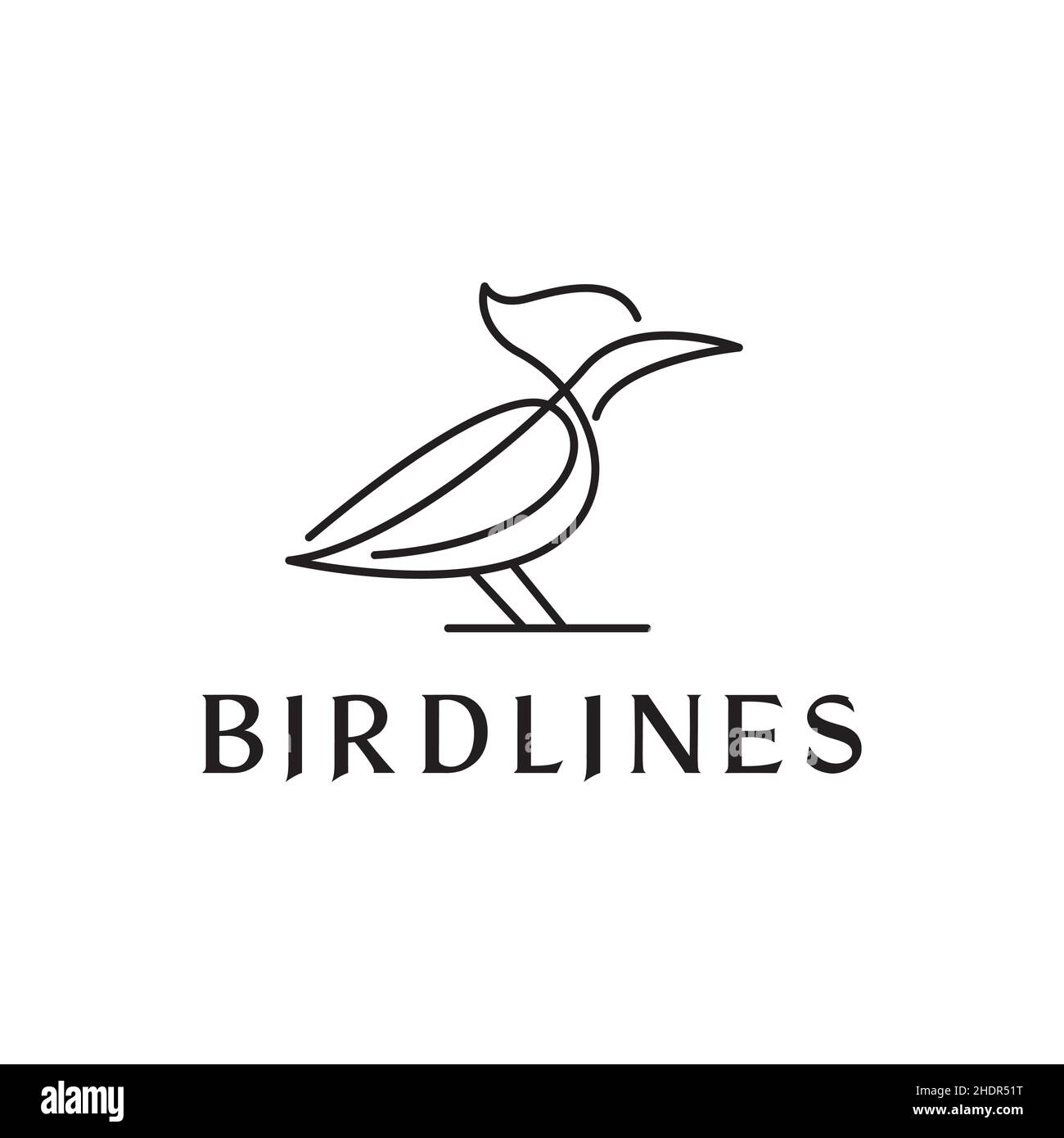 continuous line bird cardinal logo design vector graphic symbol icon ...