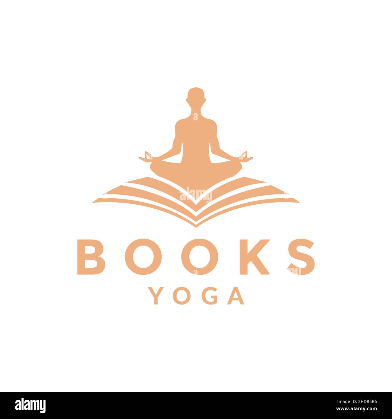 book shape with woman yoga logo design vector graphic symbol icon ...
