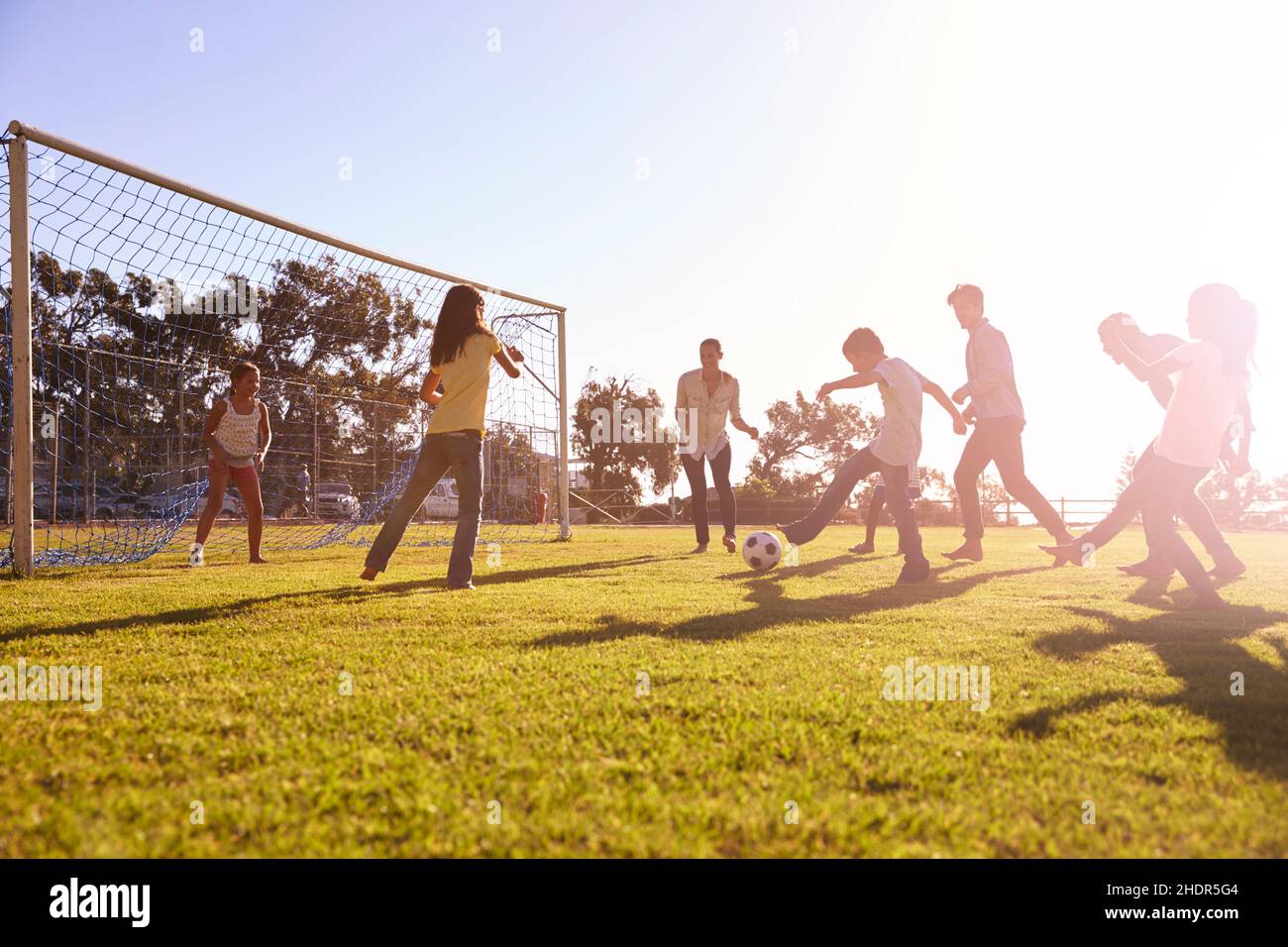 soccer, playing, together, soccers, play, togethers Stock Photo - Alamy