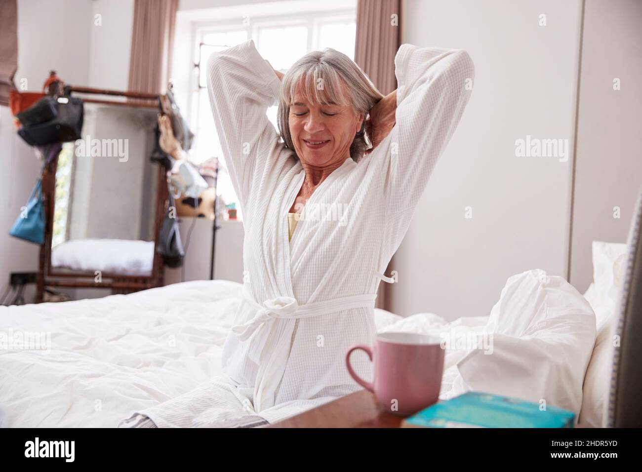 senior, home, stretching, waking up, elderly, old, seniors, homes ...