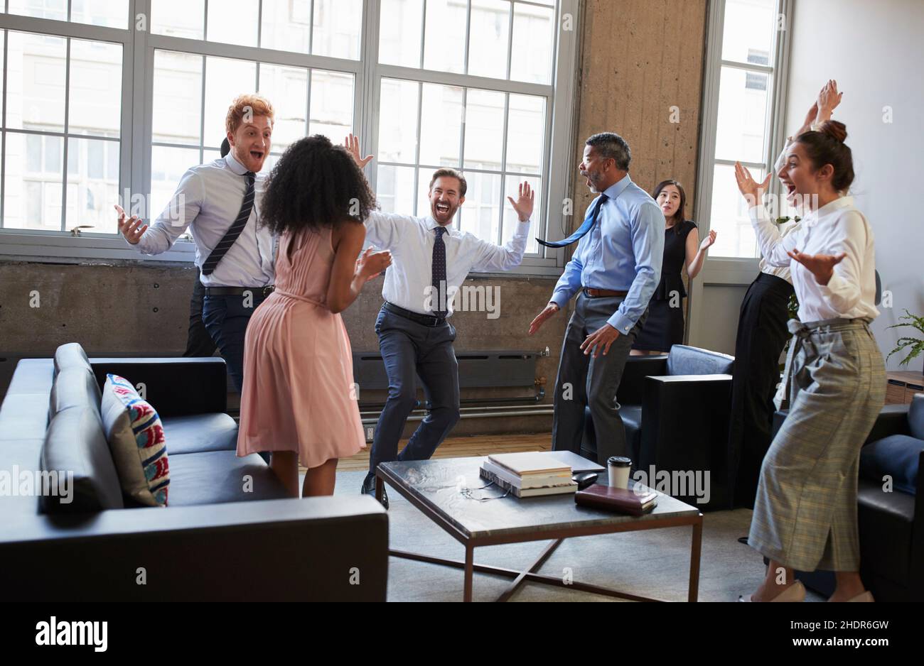 team, success, cheering, colleagues, teams, colleague Stock Photo - Alamy