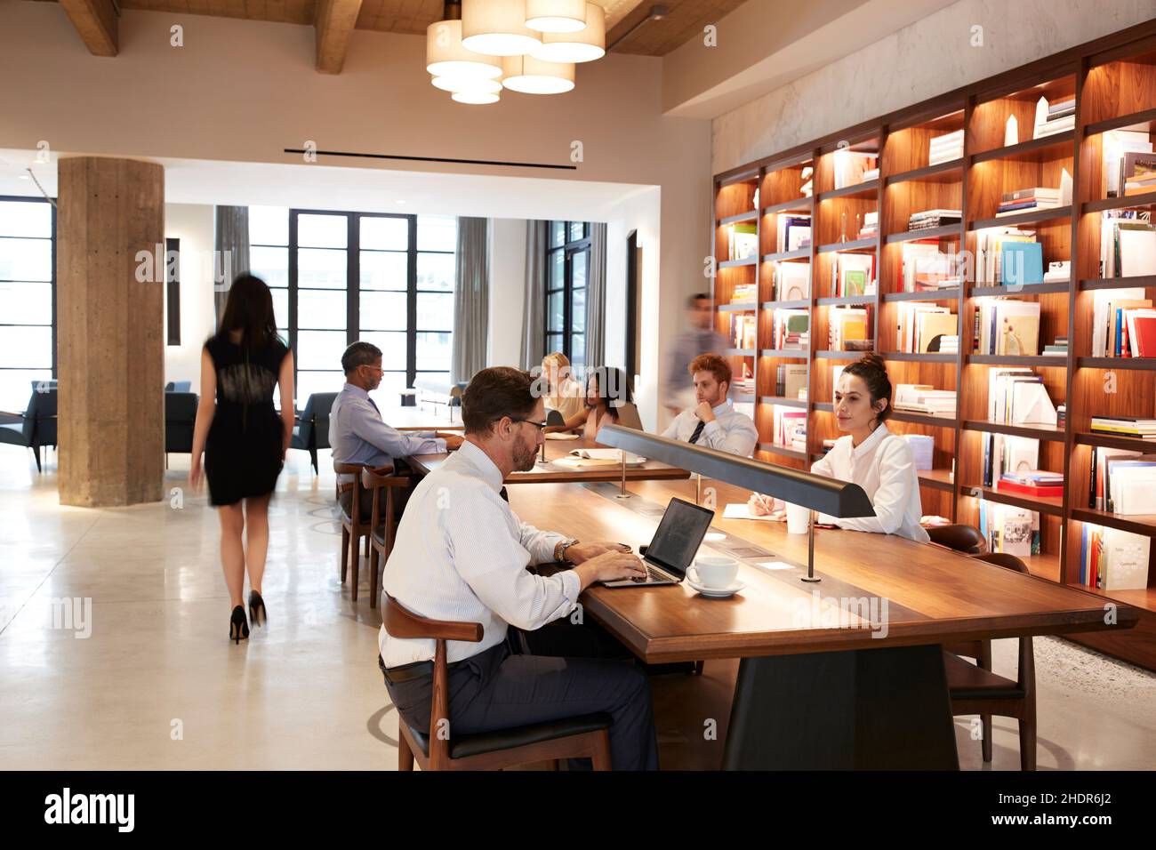 library, business person, reading room, study room, book shop, book ...