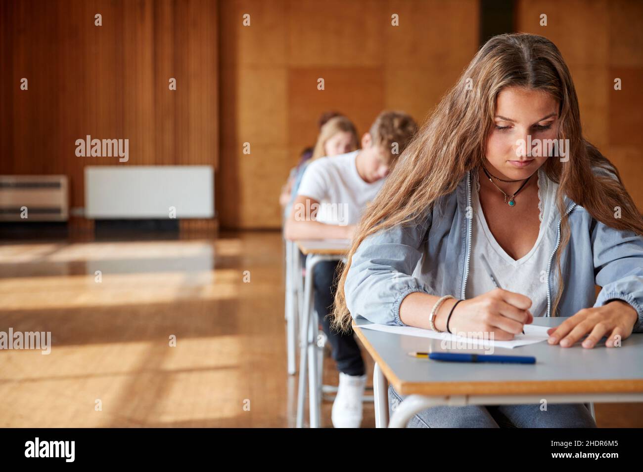 concentration, schoolgirl, classroom, exam, concentrations, girl, girls ...