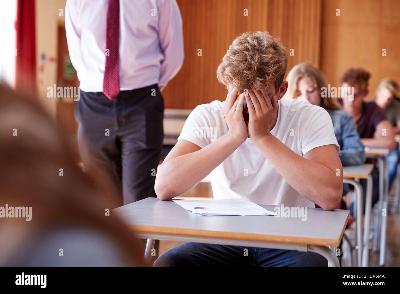 desperate, pupils, stress, to fail, desperates, school childrens Stock ...