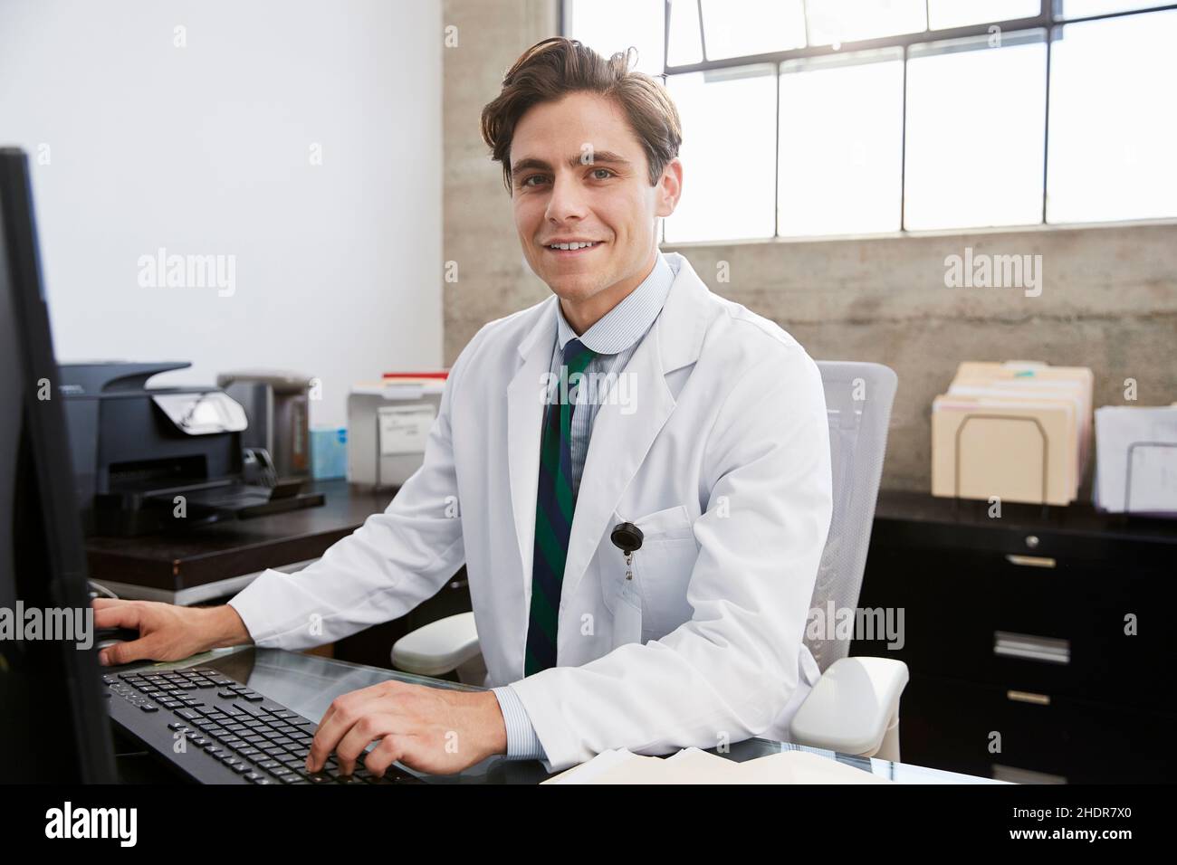 doctor, computer workstation, doctors, computer workstations, desktop ...