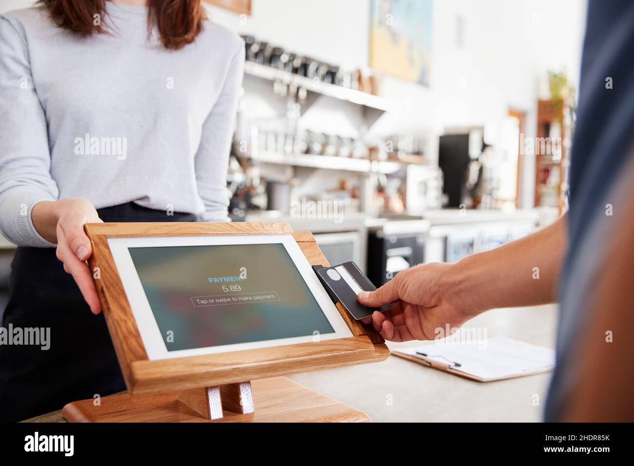 cafe, paying, cashless, cafes Stock Photo - Alamy