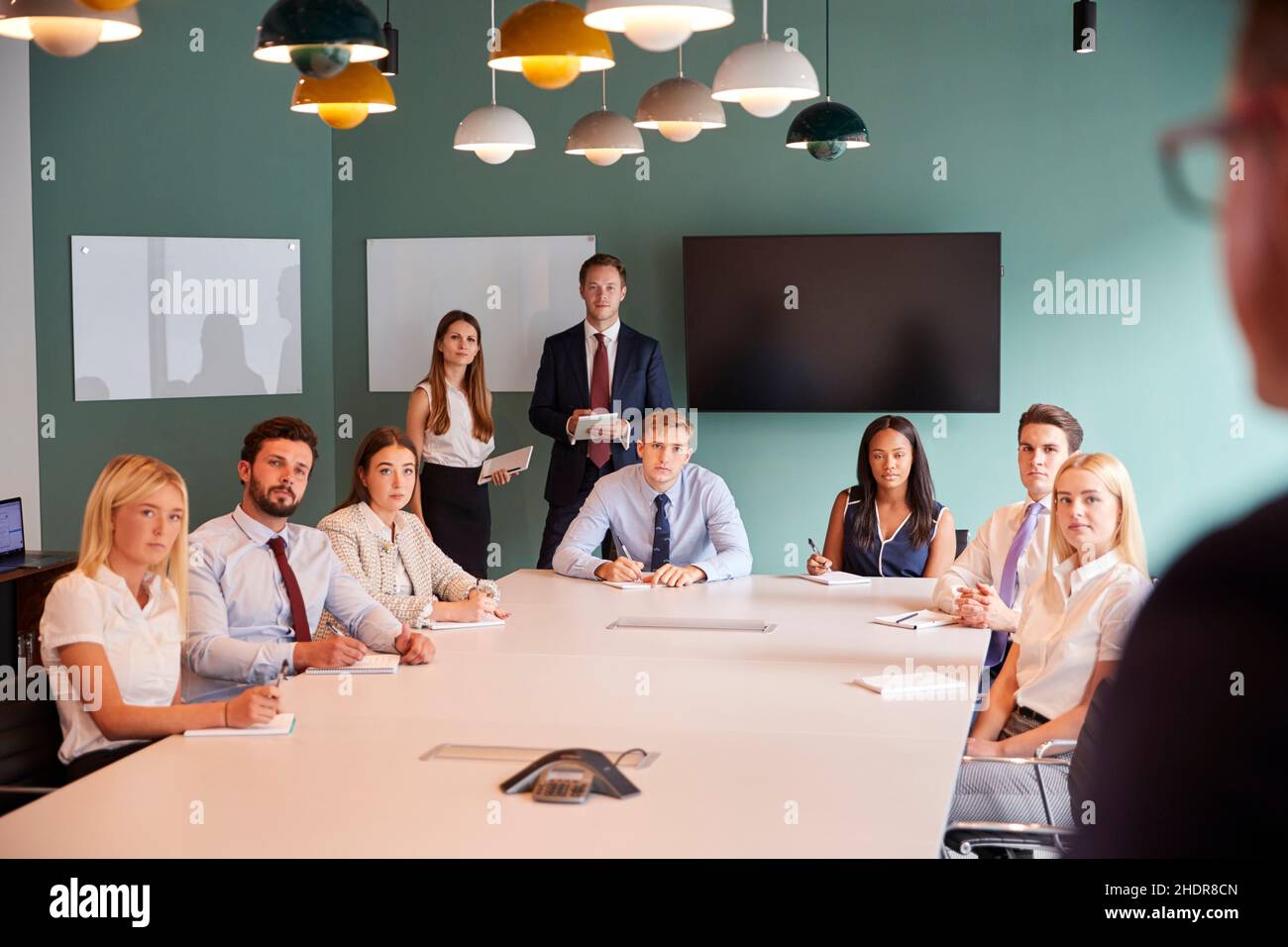 staff, presentation, team meeting, staffs, presentations Stock Photo ...