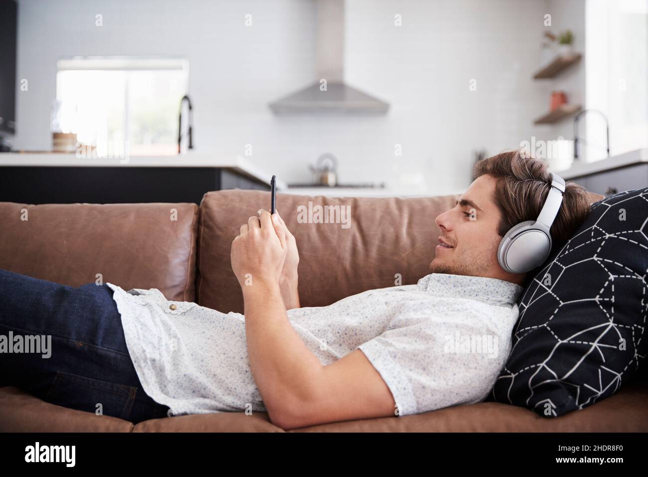 home, listening music, streaming, homes, listening musics Stock Photo ...