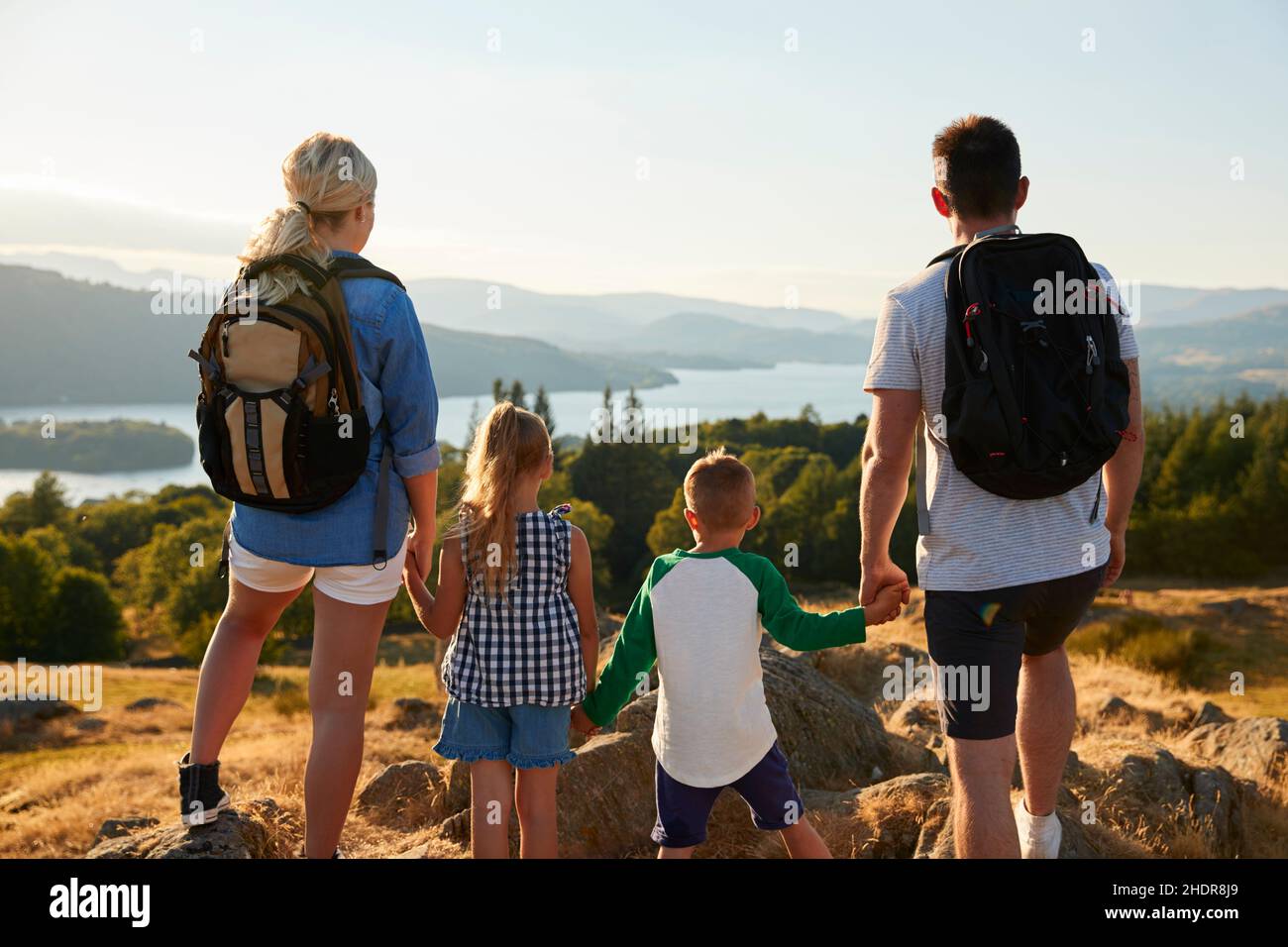 hiking, view, family outing, views Stock Photo - Alamy