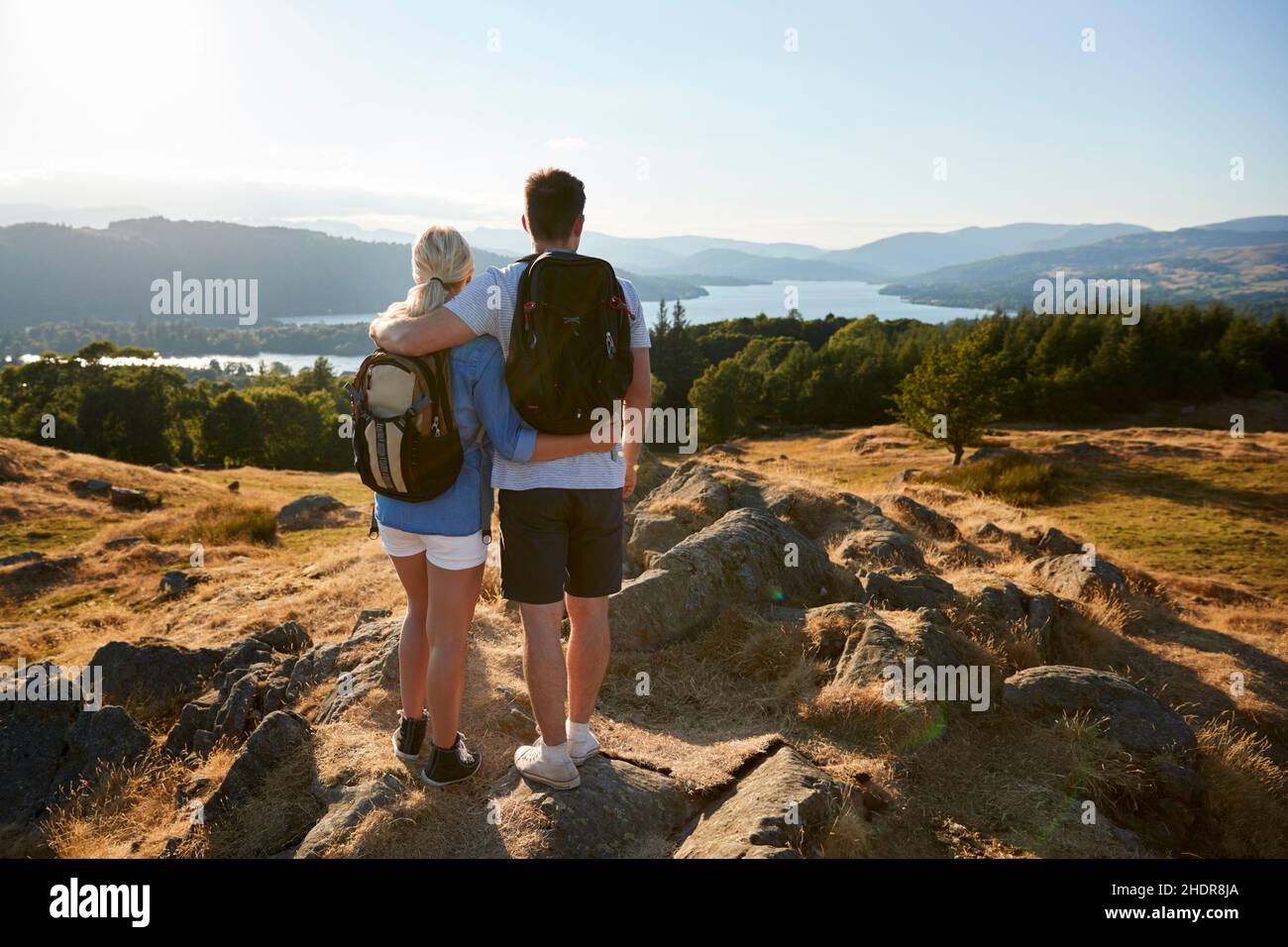 couple, embracing, mountains, pairs, cuddling, hug, hugging, mountain ...
