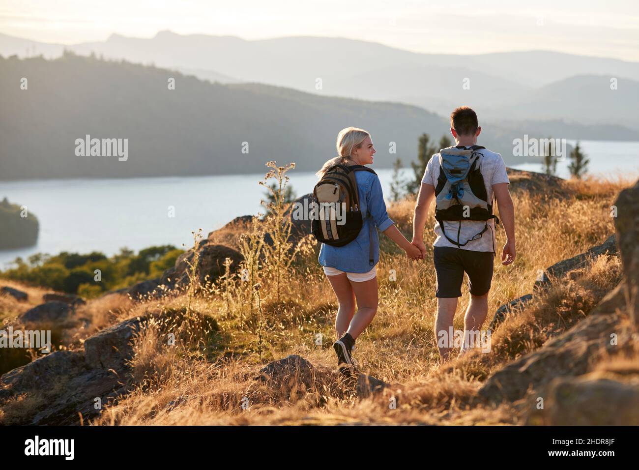couple, holding hands, hiking, pairs Stock Photo - Alamy