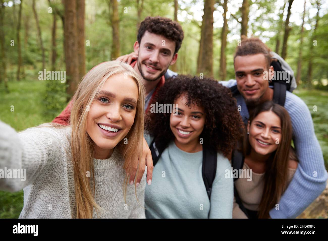 forest, friends, selfie, forests, wood, woodland, woods, friend Stock ...