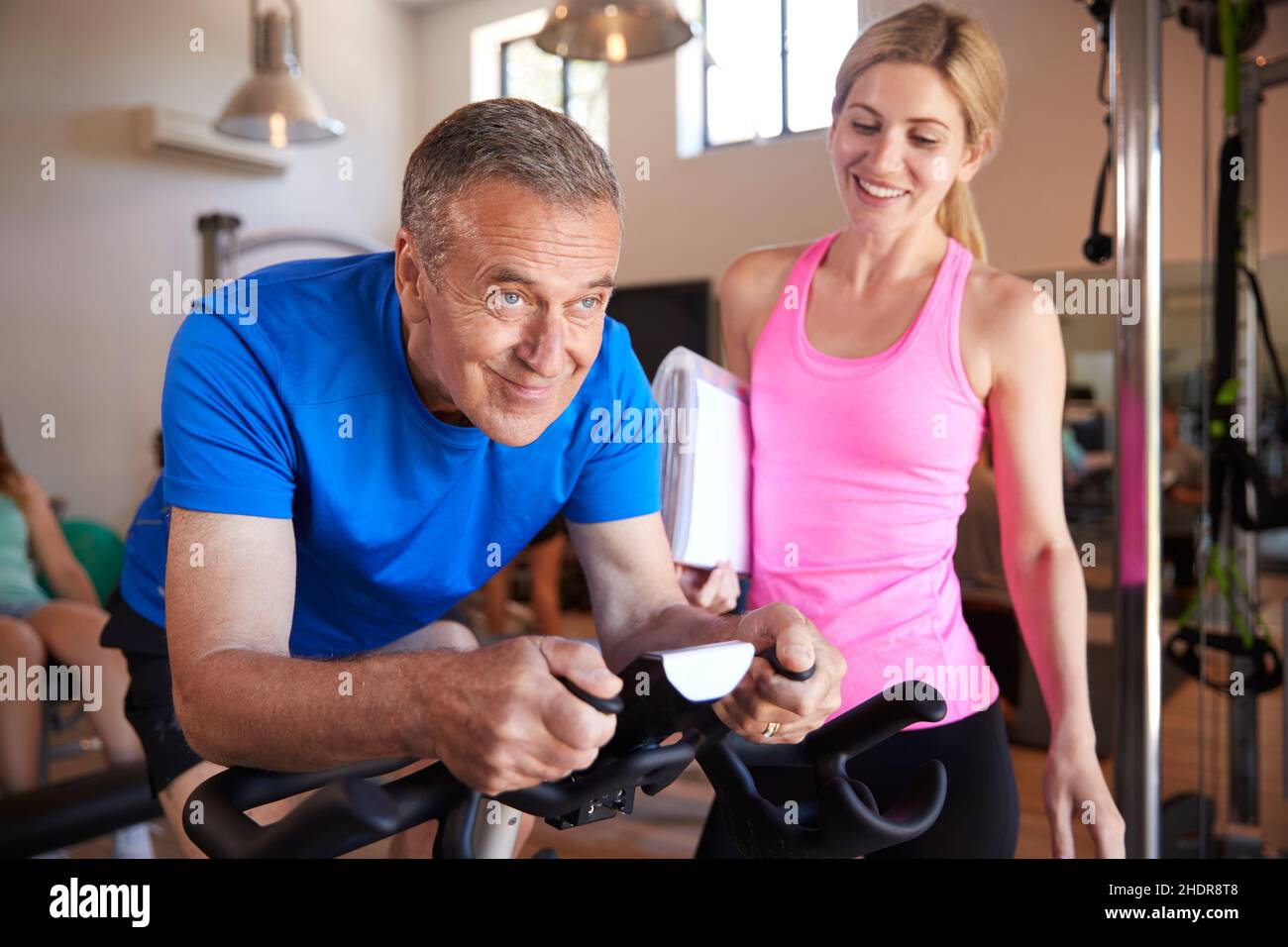 active seniors, gym, spinning, elderly, fit, old, senior, seniors ...