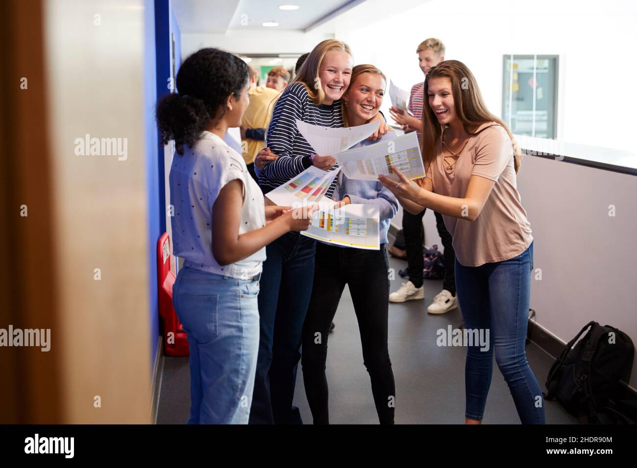 joy, school friend, test results, happiness, joys Stock Photo - Alamy