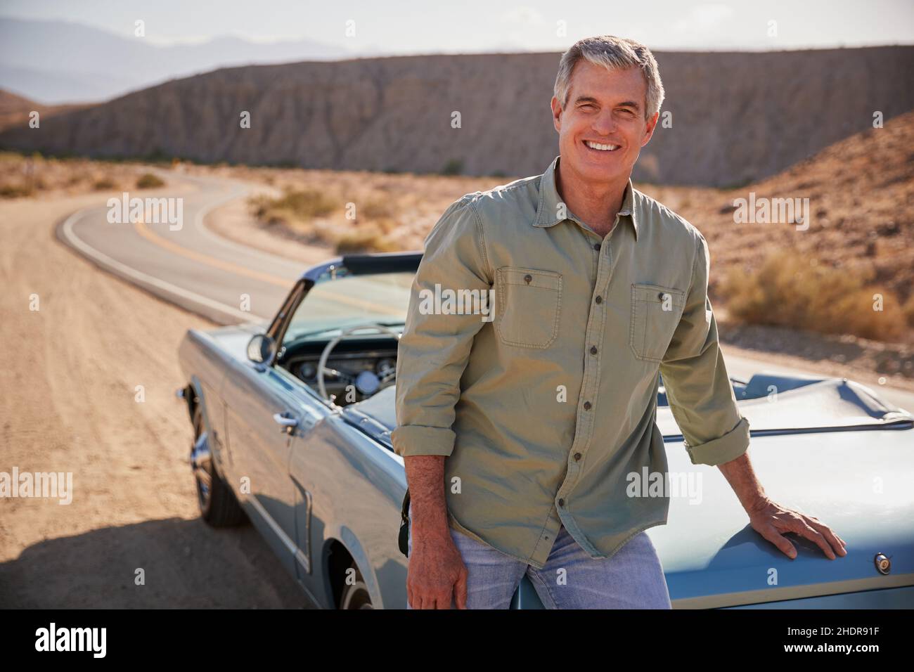 man, convertible, palm springs, guy, men, convertibles Stock Photo - Alamy