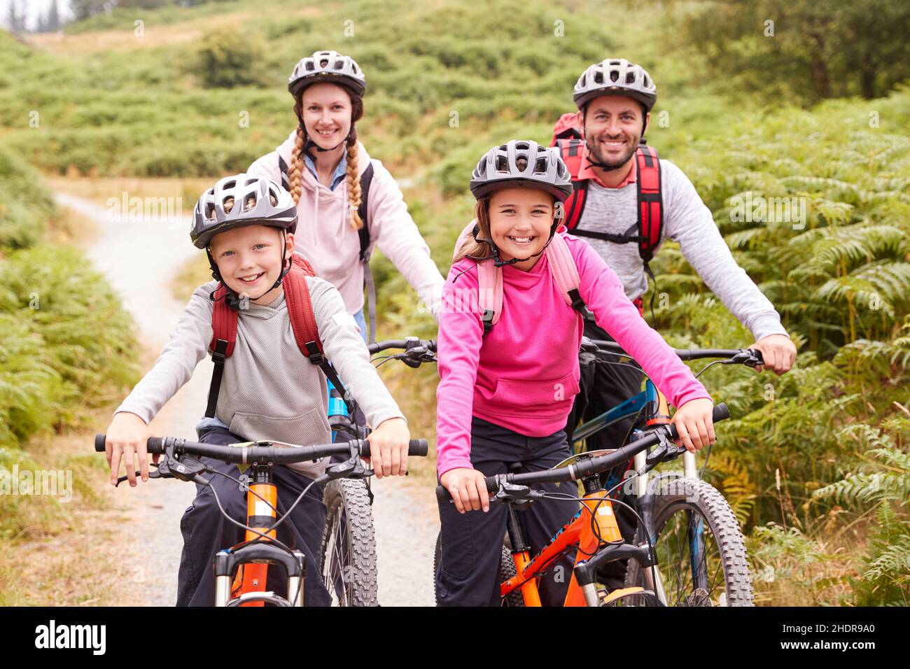 family, cycling, group picture, families, group pictures Stock Photo ...