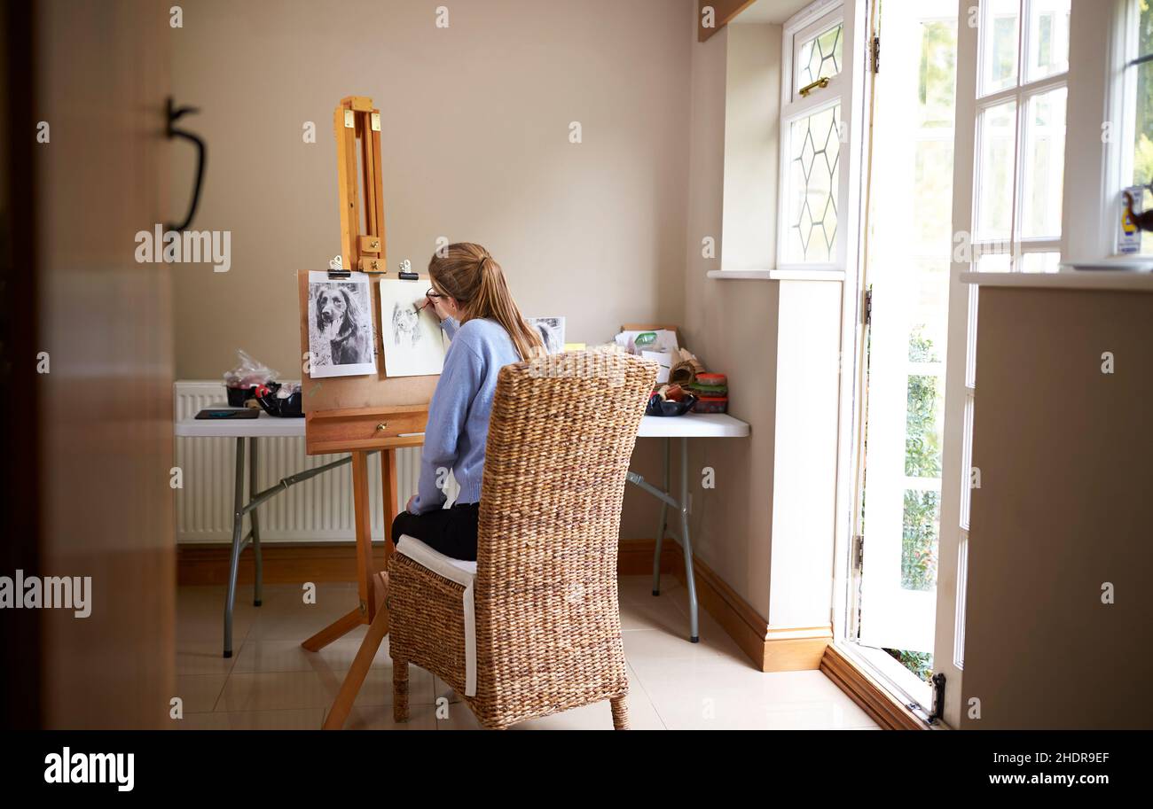 home, drawing, hobbies, homes, hobby Stock Photo - Alamy