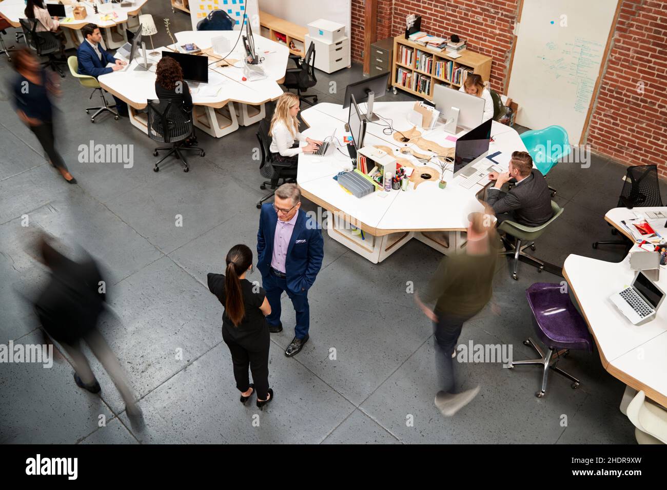 company, busy, open plan office, companies, busies, offices Stock Photo ...