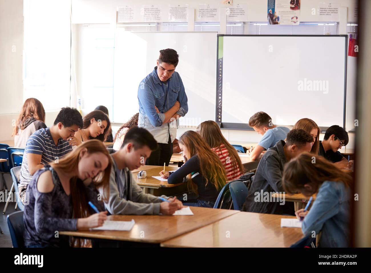 writing, pupils, exam, school childrens, exams Stock Photo - Alamy
